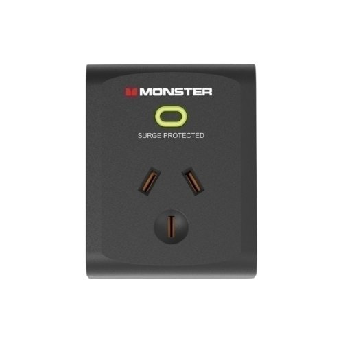 Single Socket Surge Protector - Monster - Black | Skout Office Supplies