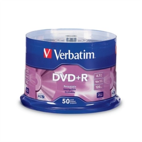 DVD+R - Verbatim - 16X - 4.7GB - Pack of 50 | Skout Office Supplies