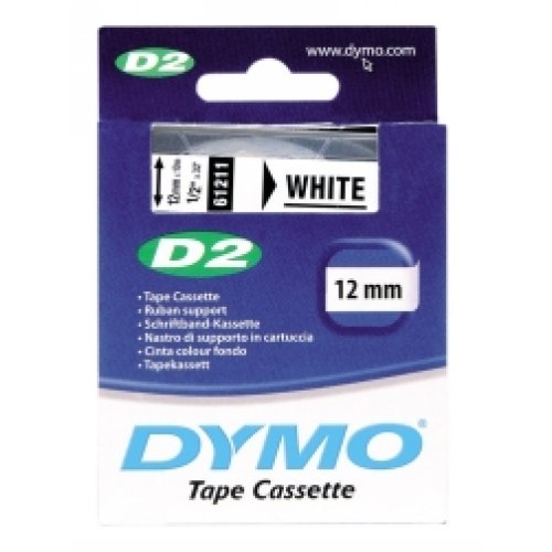 Label Tape Dymo D2 12mmx10m White | Skout Office Supplies