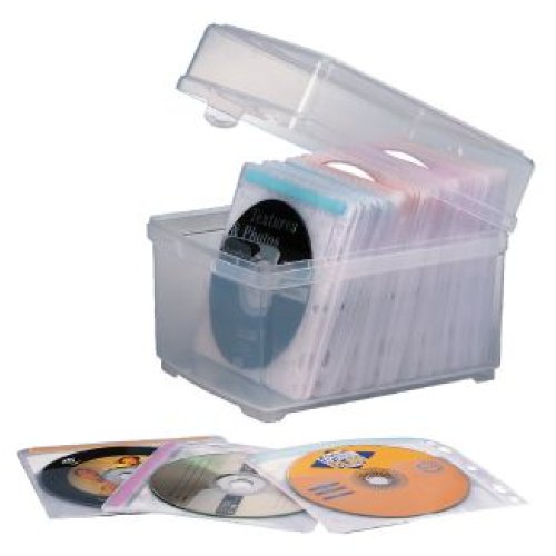 CD/DVD Storage Box - Kensington - With 50 Sleeves | Skout Office Supplies