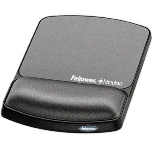 Mouse Pad And Wrist Rest - Fellowes - Gel Lycra - Graphite | Skout ...