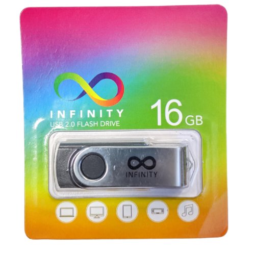 USB Flash Drive - Infinity - Rotating - 16GB | Skout Office Supplies