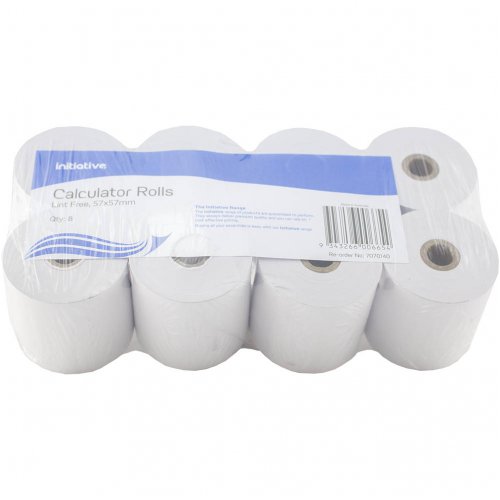 Calculator Roll - Initiative - Lint Free - 57x57x11.5mm - Pack of 8 ...