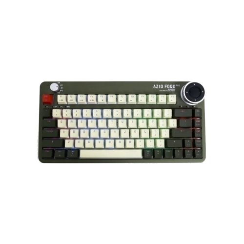 Azio FOQO Pro Keyboard Wireless White / Olive Green | Skout Office Supplies