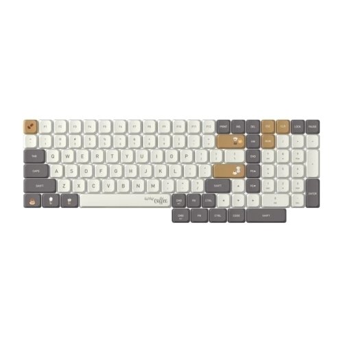 Azio Cascade Slim Low Profile Keycaps Set - Coffee Light | Skout Office ...