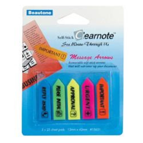 Stick On Arrows Beautone 12x42 Message Coloured | Skout Office Supplies
