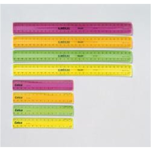 Ruler Celco 15cm Fluro Plastic Bx25 | Skout Office Supplies