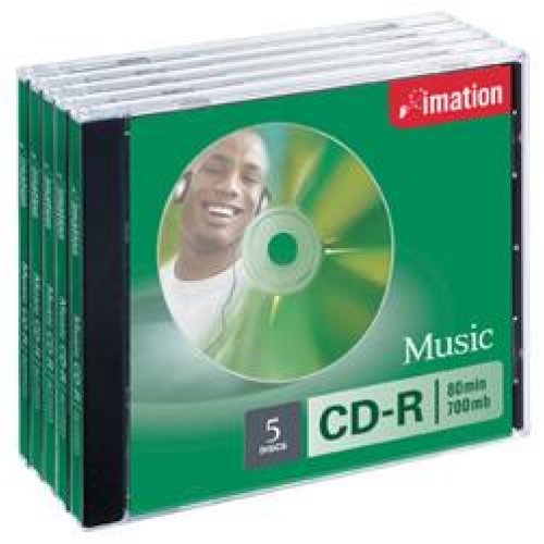 CD-R Imation 80min 700mb Music Pk5 | Skout Office Supplies