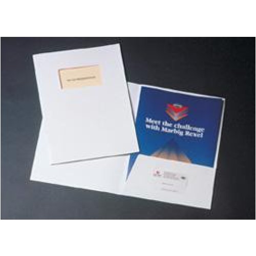 Marbig Presentation Folder A4 White Gloss Pack of 5 (No Window) 11000 ...