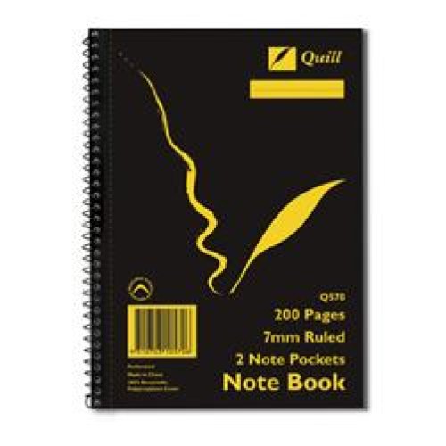 Note Book Quill Q600 A4 Spiral 1 Sub S/o 200pg | Skout Office Supplies