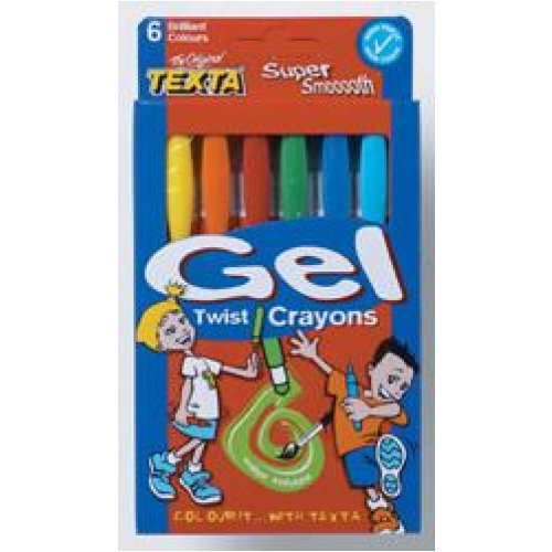 Crayons Texta Gel Twist 6's | Skout Office Supplies