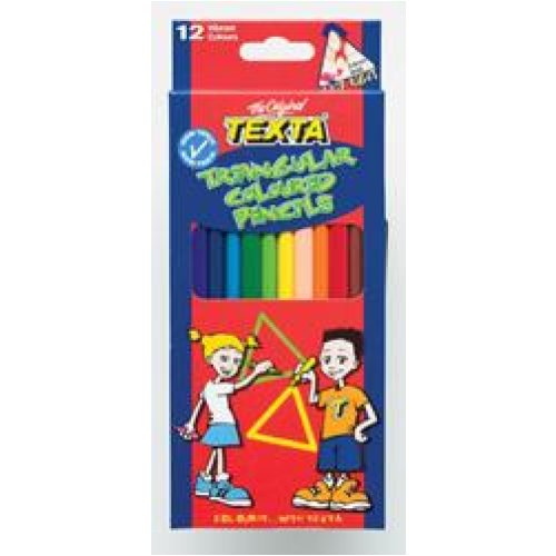 Pencil Coloured Texta Triangular 12's | Skout Office Supplies