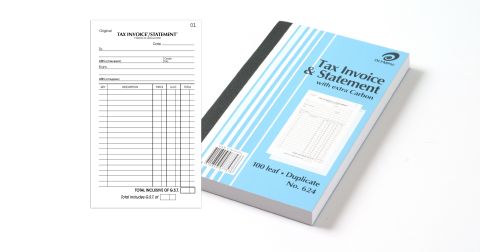 Invoice/Statement Book - Olympic - No. 624 - Duplicate - 8x5 - 100lf ...