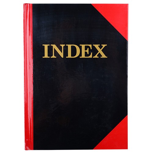 Index Book - Cumberland - A5 - Red and Black Hardcover - 100lf | Skout ...