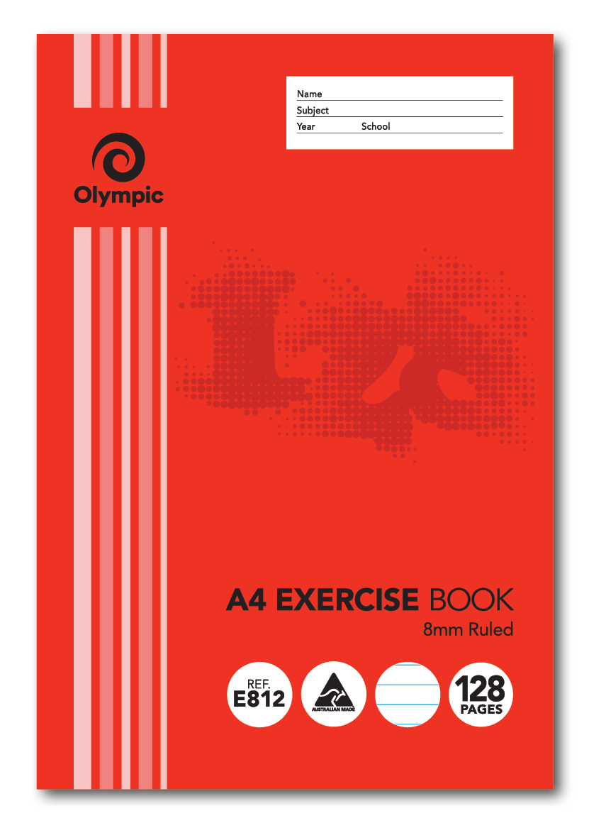 Exercise Book - Olympic - A4 - 128 Page | Skout Office Supplies