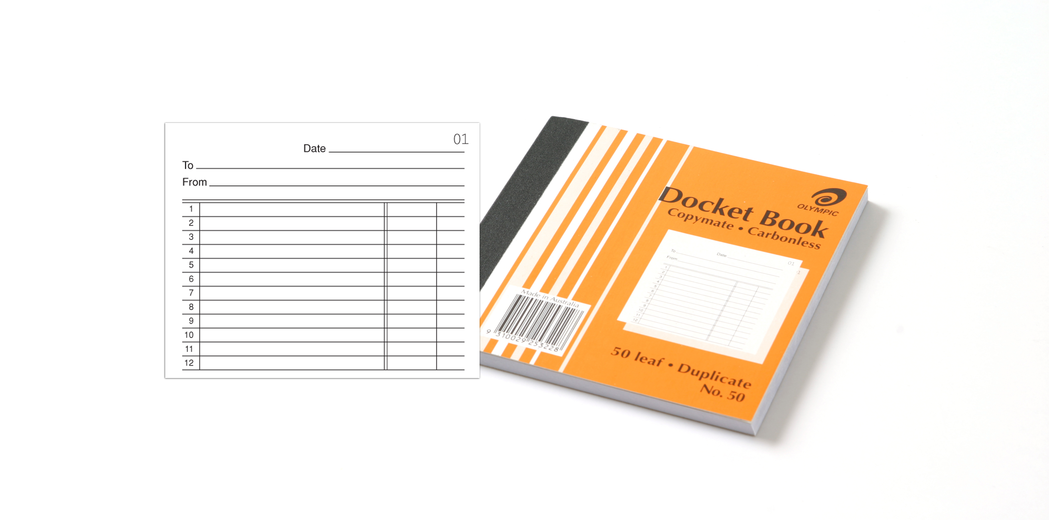 Docket Book - Olympic - No.50 - Carbonless - 120x125mm - 50 Leaf ...