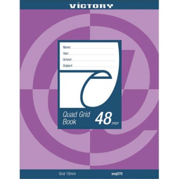 Quad Book - Victory - 225x175mm - 10mm - 48 Page | Skout Office Supplies