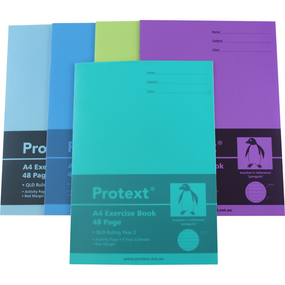 Exercise Book - Protext - A4 - PP Penguin Cover - Year 2 - 48 Page ...