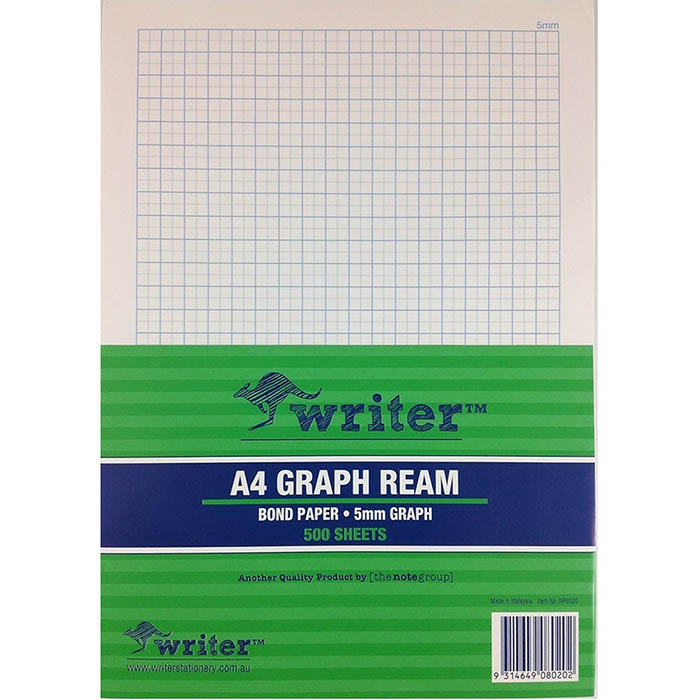 Graph Paper - Writer - A4 - 5mm Portrait - Pack of 500 | Skout Office ...