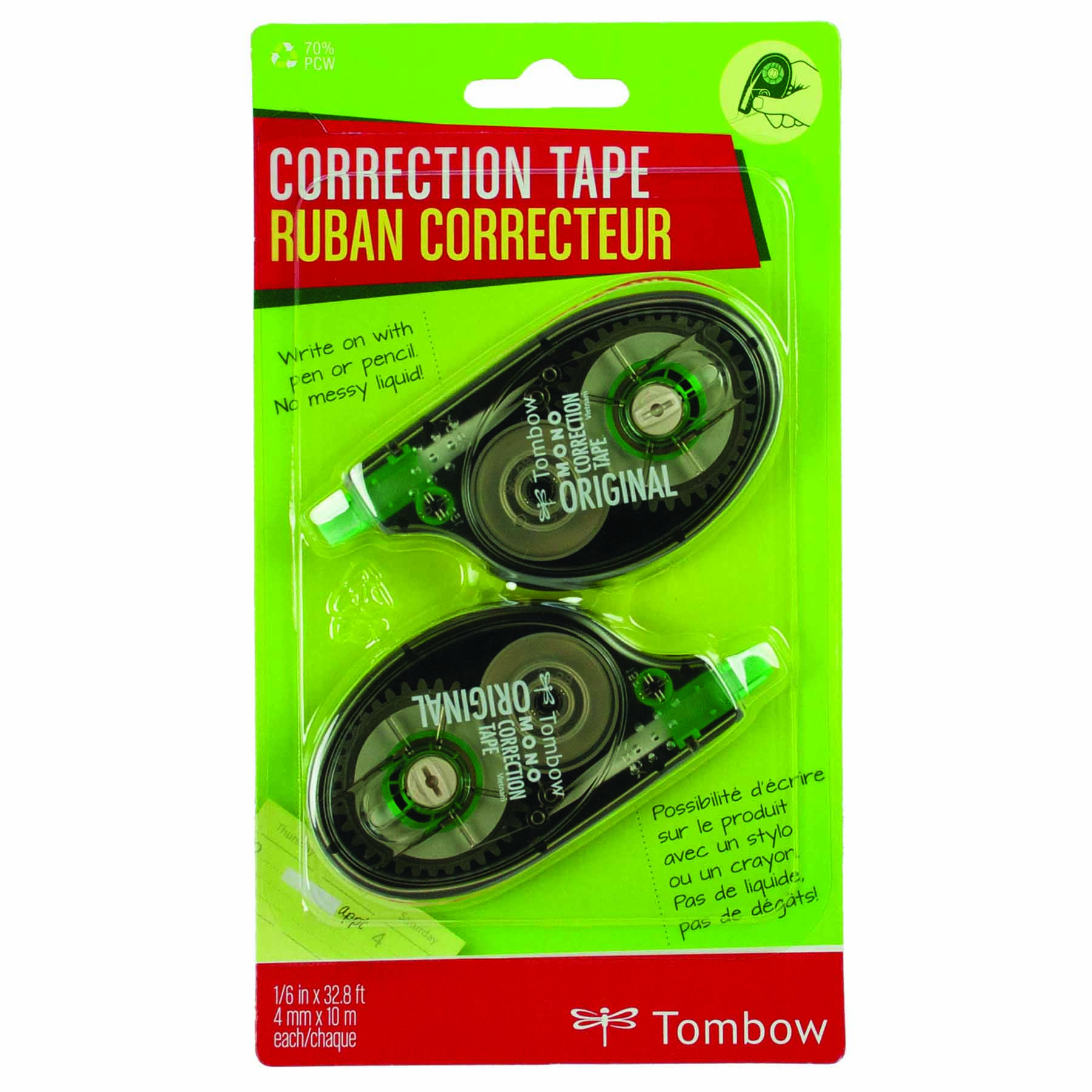 Correction Tape Tombow 4mmx10m Side Application Twin Pack | Skout ...