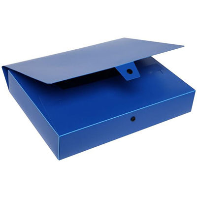 Box File - Marbig - A4 - 60mm PP with Button - Blue | Skout Office Supplies