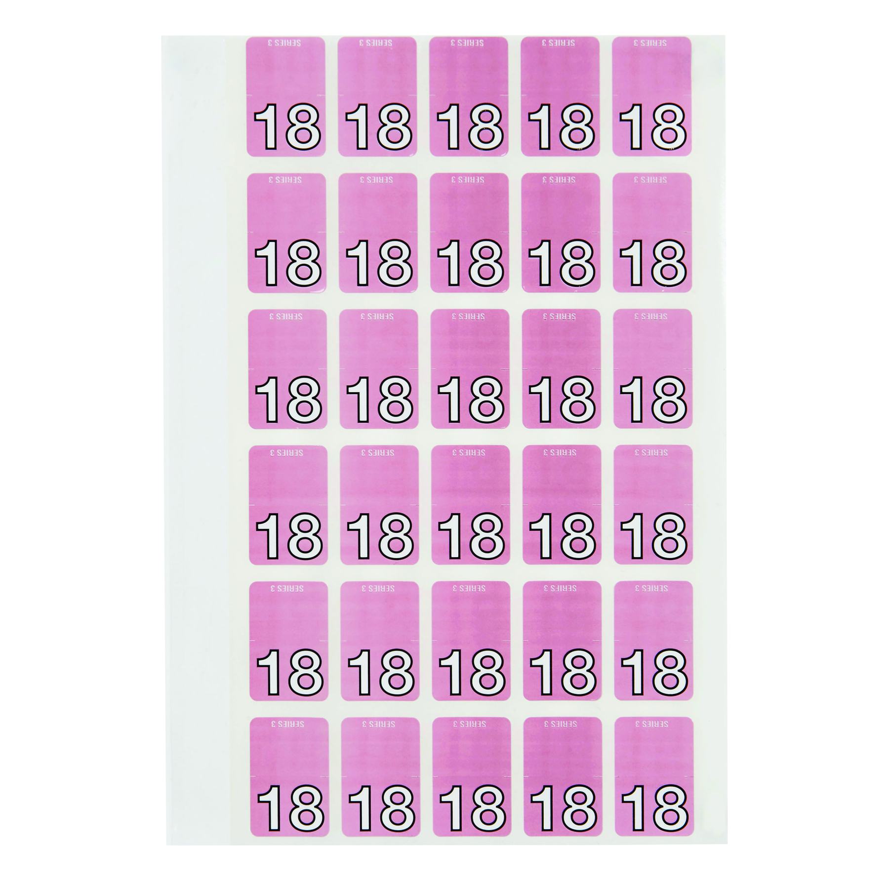 Side Tab Label - Avery - 25x38mm - Year Code 18 - Mauve - Pack of 500 ...