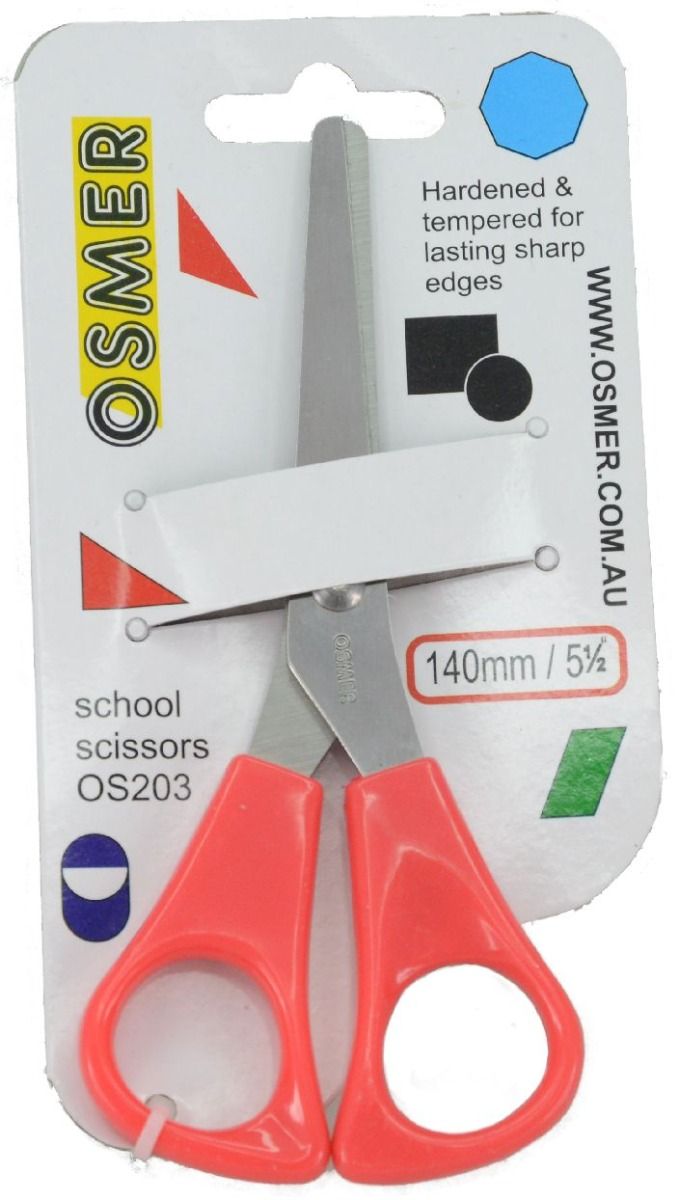Scissors - Osmer - School - 14cm - Orange Handle | Skout Office Supplies