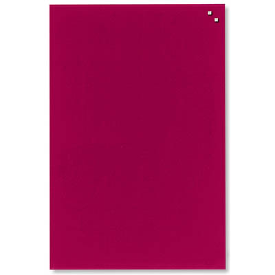 Naga Magnetic Glassboard 400 x 600mm Red | Skout Office Supplies