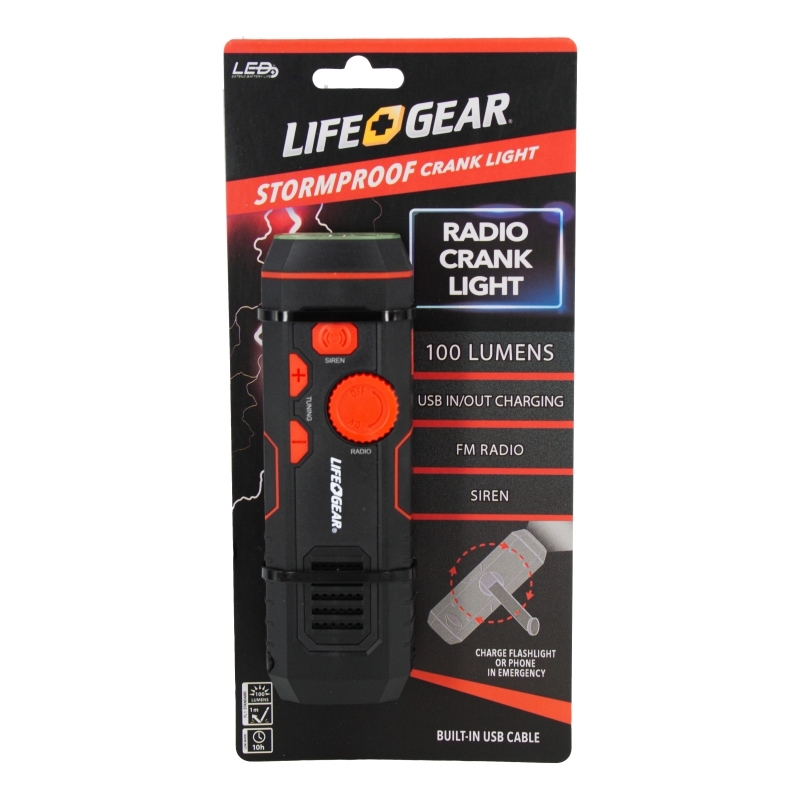 Lifegear USB Radio Crank Lght | Skout Office Supplies