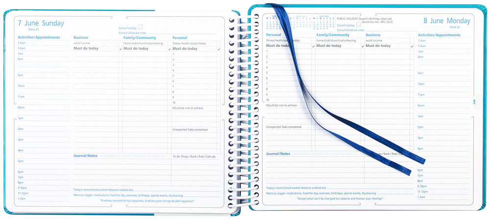 Diary - 24-Hour Home and Work- Day to Page - 2025 (not 2026) | Skout ...