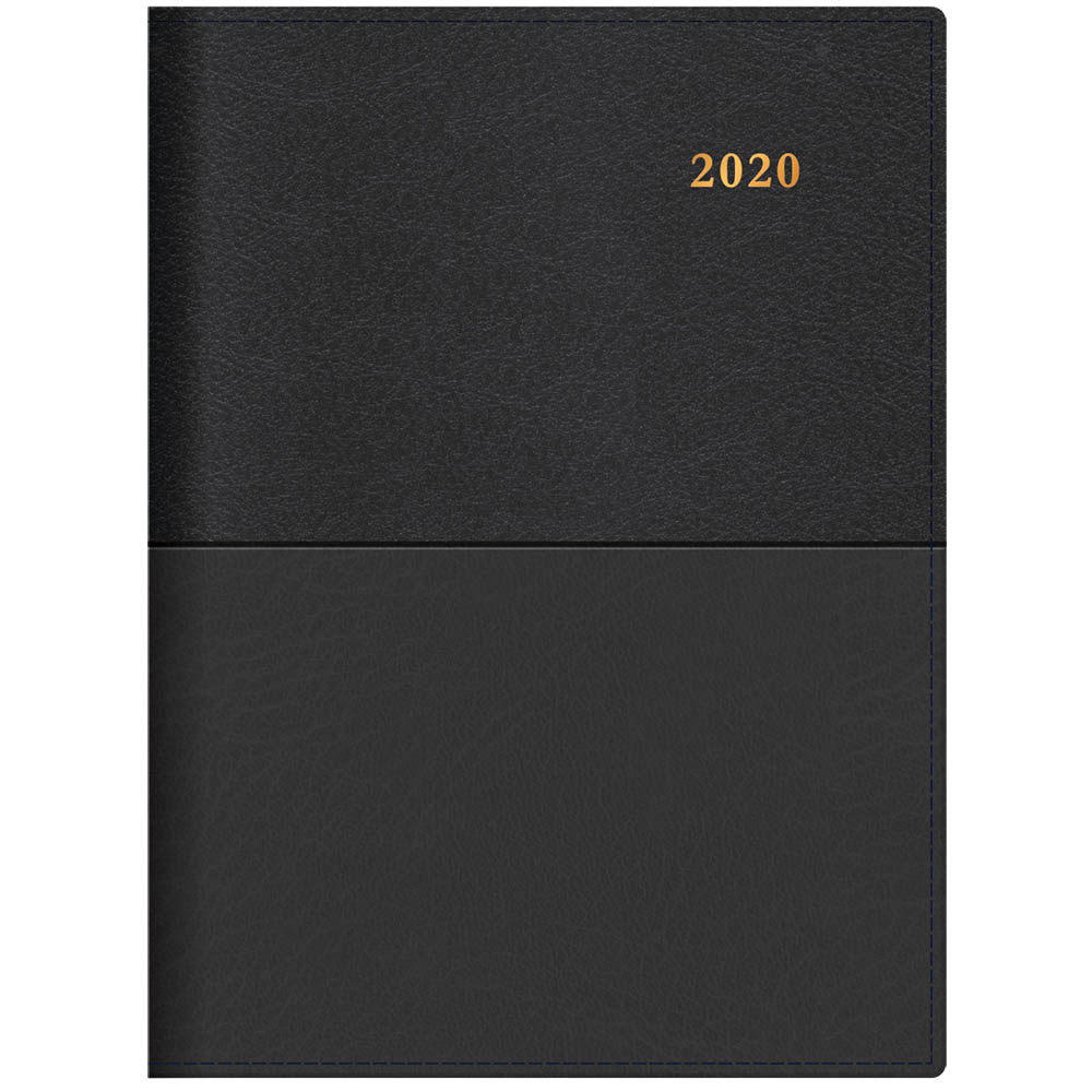 Diary 2020 Vanessa - A4 - 2 Days To Page - Black | Skout Office Supplies