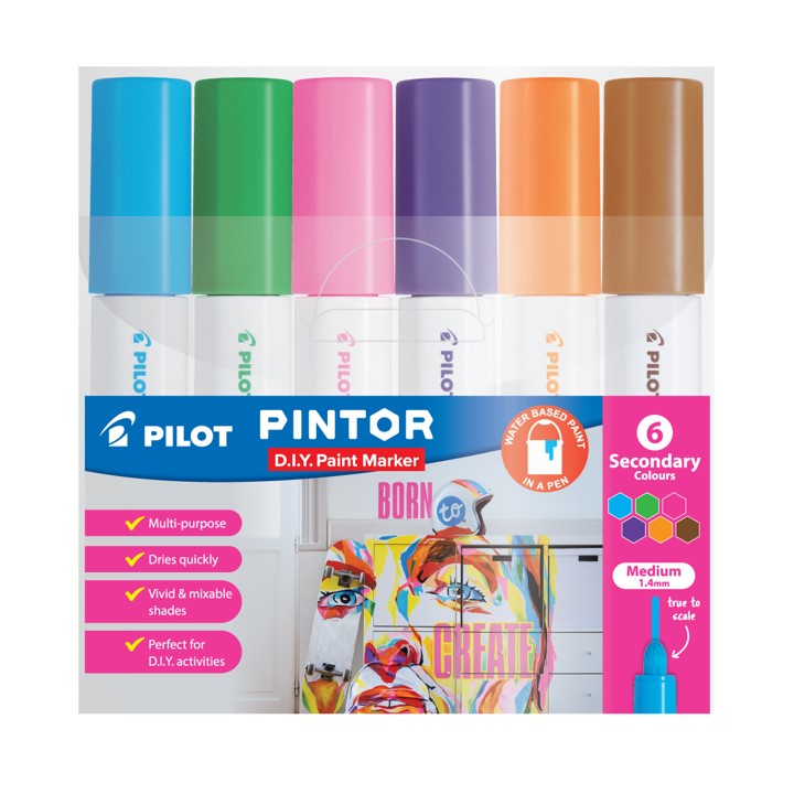 Paint Marker - Pilot - Pintor - Bullet Point 1.4mm - Secondary Colours ...